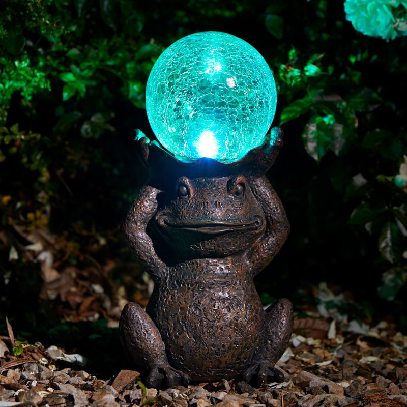 Solarleuchte Frosch mit Kugel, 41 x 20 x 16 cm online kaufen
